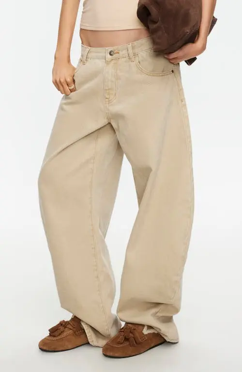 Lioness Horseshoe Baggy Jeans - Stone
