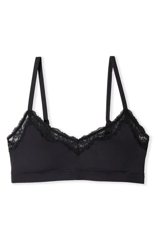 ETAM Lace Trim Bralette - Black