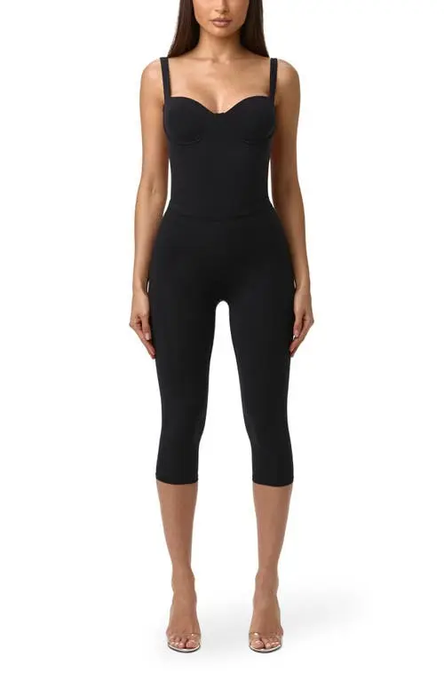 Naked Wardrobe Bustier Tank Bodysuit - Black