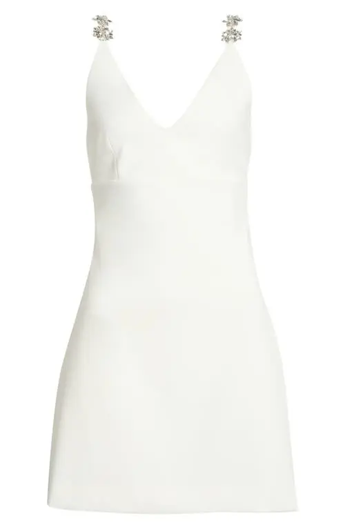 Cinq À Sept Mattison Rhinestone Strap Mini Dress