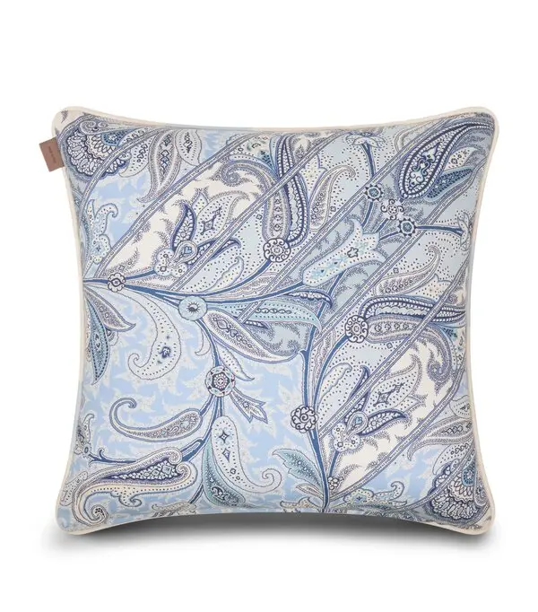 Etro Cotton Satin Yaara Cushion - Blue