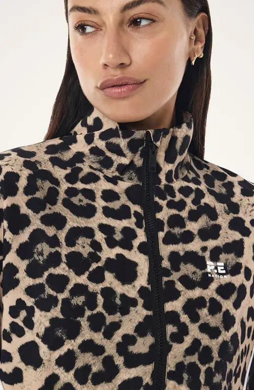 P.E Nation Linear Water Repellent Jacket - Leopard/black