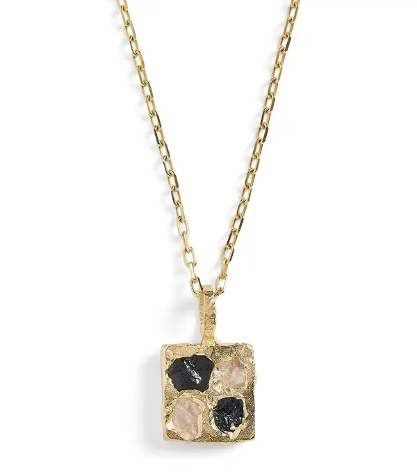 THE OUZE Recycled Necklace With Sapphires - Gold