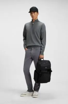 BOSS Twill Backpack With Double B Monogram