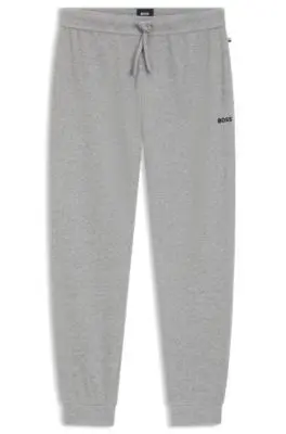 BOSS Waffle-structure Pyjama Bottoms In A Cotton Blend