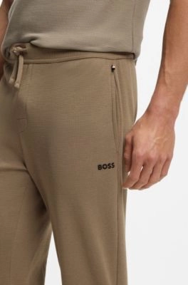 BOSS Waffle-knit Pajama Bottoms - Light Brown