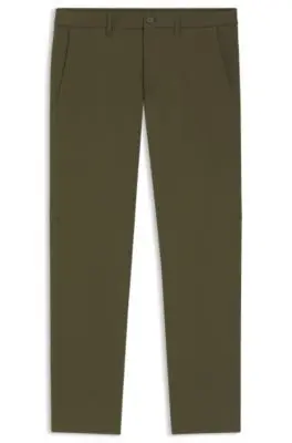 BOSS Slim-fit Stretch Pants - Light Green
