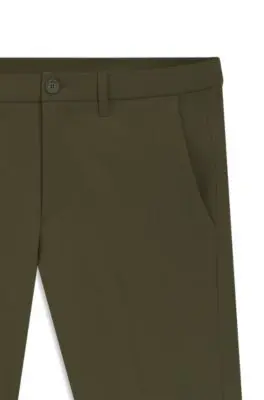 BOSS Slim-fit Stretch Pants - Light Green