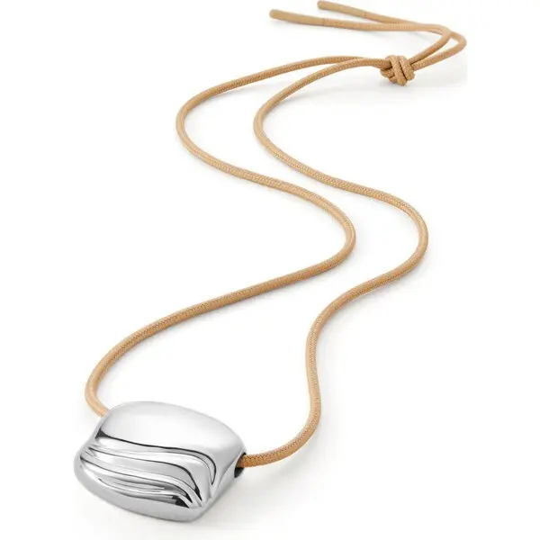 Jenny Bird Rue Rope Pendant Necklace - High Polish Silver