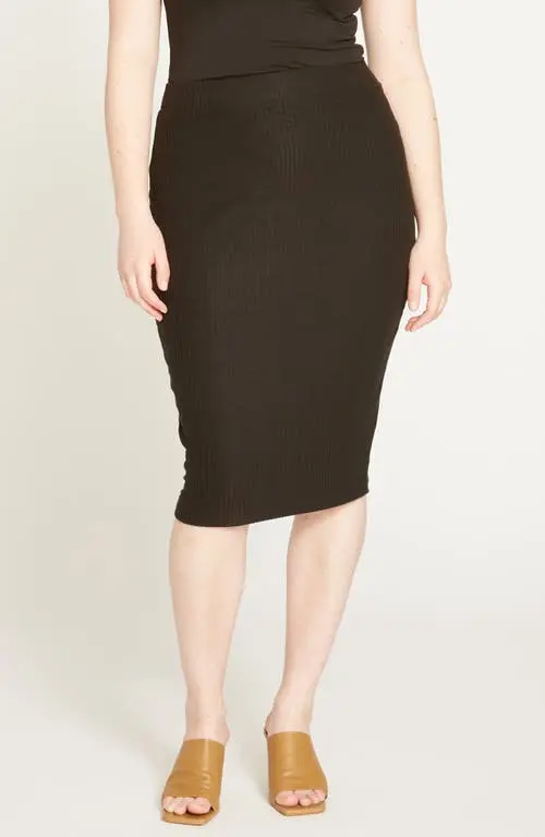 Universal Standard Rib Knit Pencil Skirt