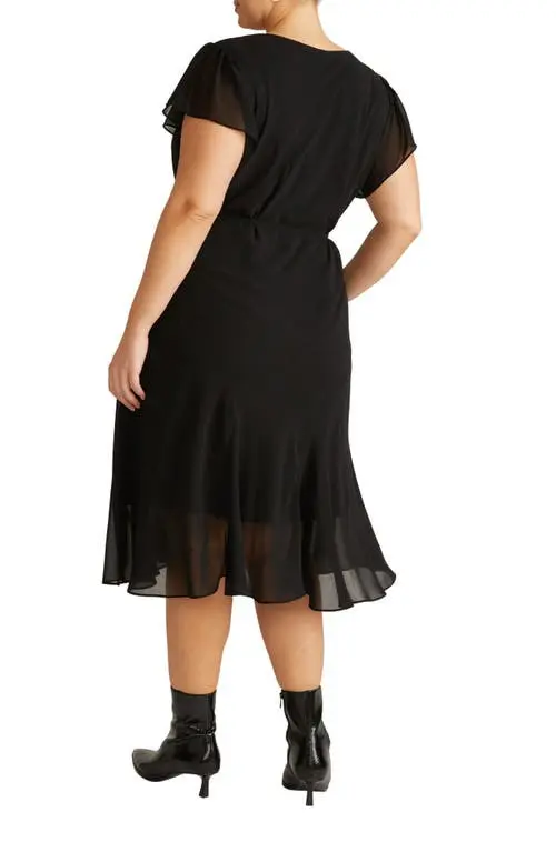 Universal Standard Sevilla Chiffon Dress - Black
