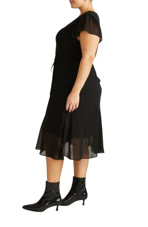 Universal Standard Sevilla Chiffon Dress - Black