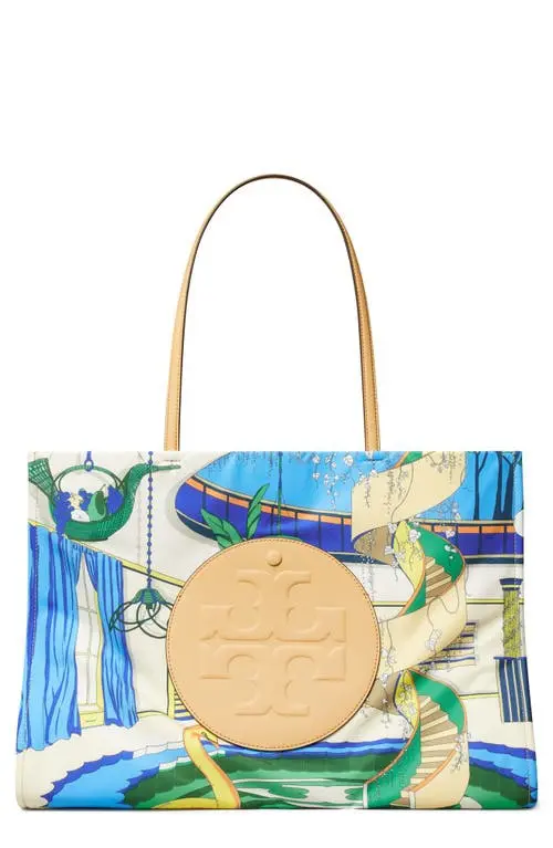 Tory Burch Ella Print Tote - The Pool Blue