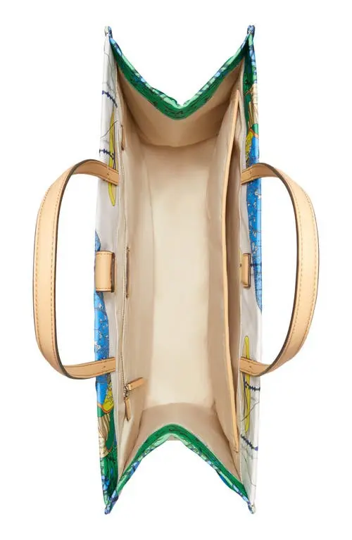 Tory Burch Ella Print Tote - The Pool Blue