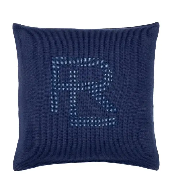 Ralph Lauren Cotton Hawthorn Square Cushion Cover - Navy