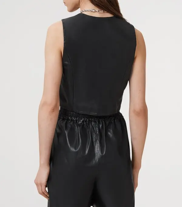 ALLSAINTS Leather Arla Lea Waistcoat