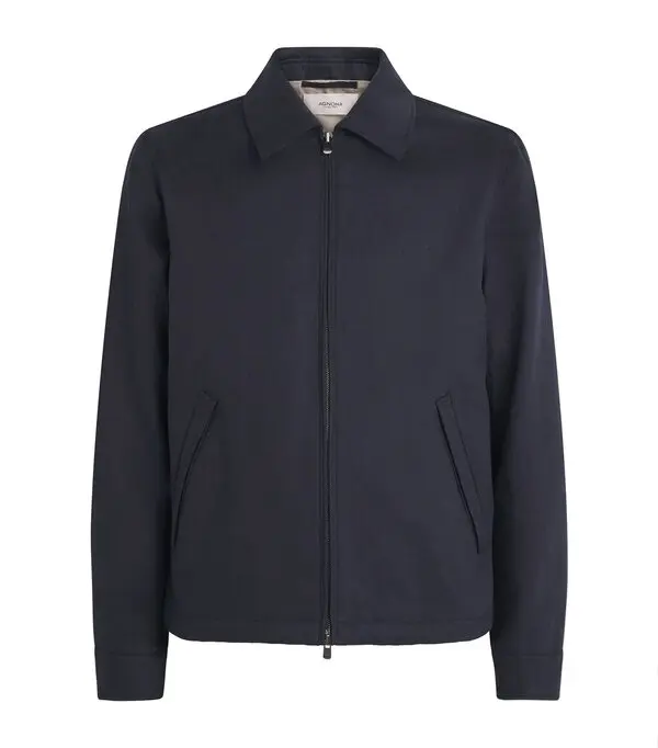 Agnona Linen Bomber Jacket