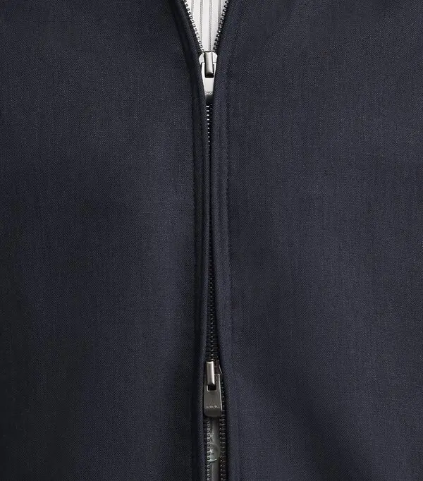 Agnona Linen Bomber Jacket