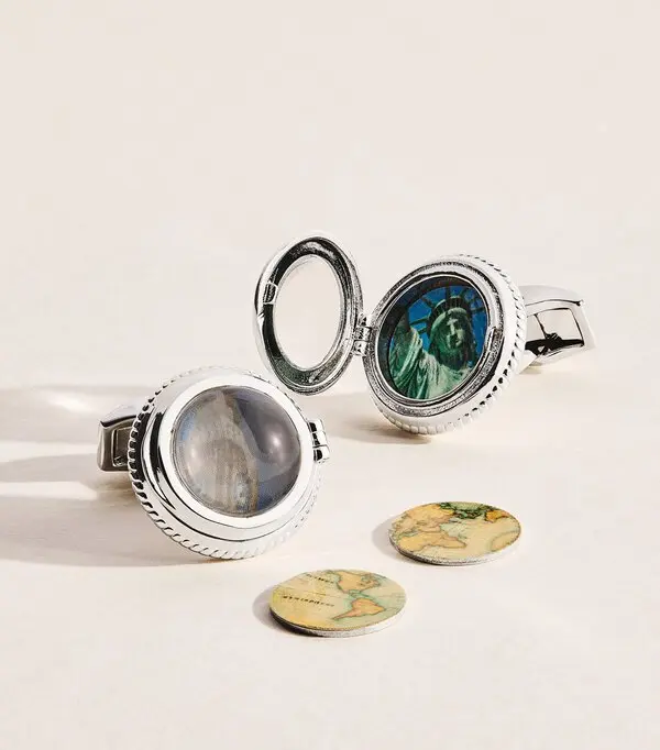 Tateossian Vintage World Porthole Cufflinks