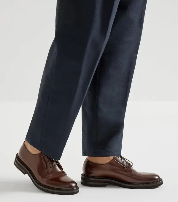 Brunello Cucinelli Aged Calfskin Derby Shoes