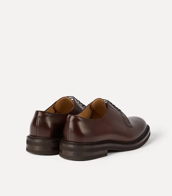 Brunello Cucinelli Aged Calfskin Derby Shoes