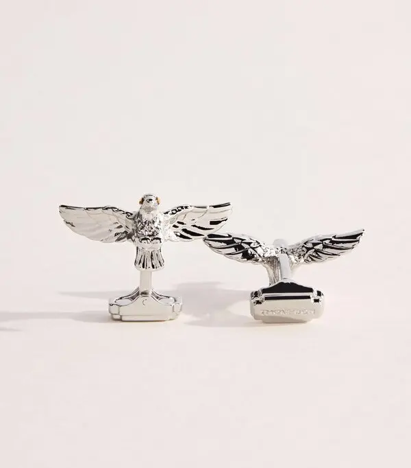 Tateossian Thompson Palladium-plated Eagle Cufflinks - Brown