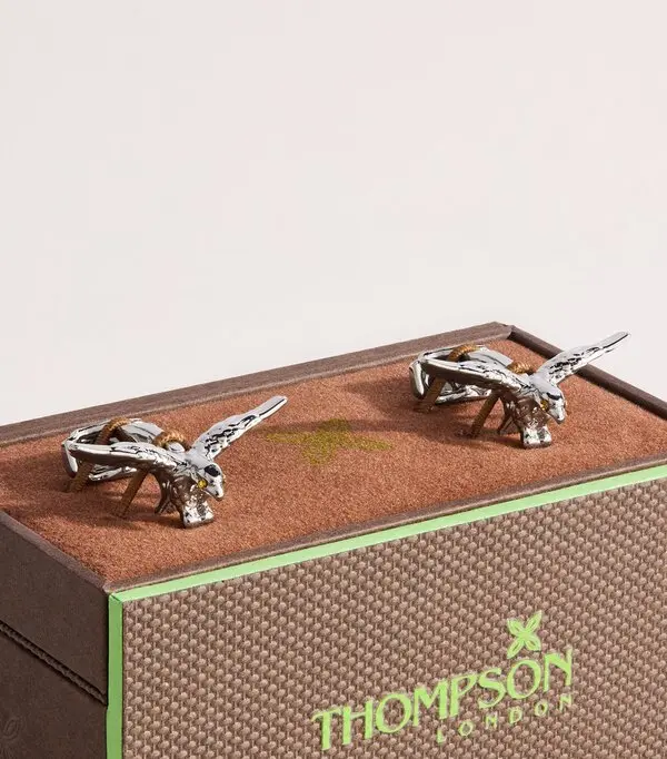 Tateossian Thompson Palladium-plated Eagle Cufflinks