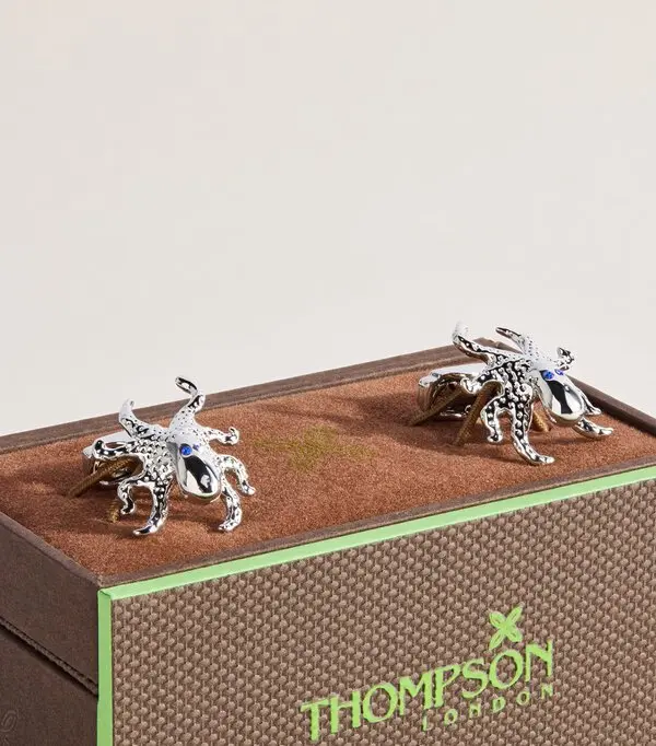 Tateossian Thompson Palladium-plated Octopus Cufflinks