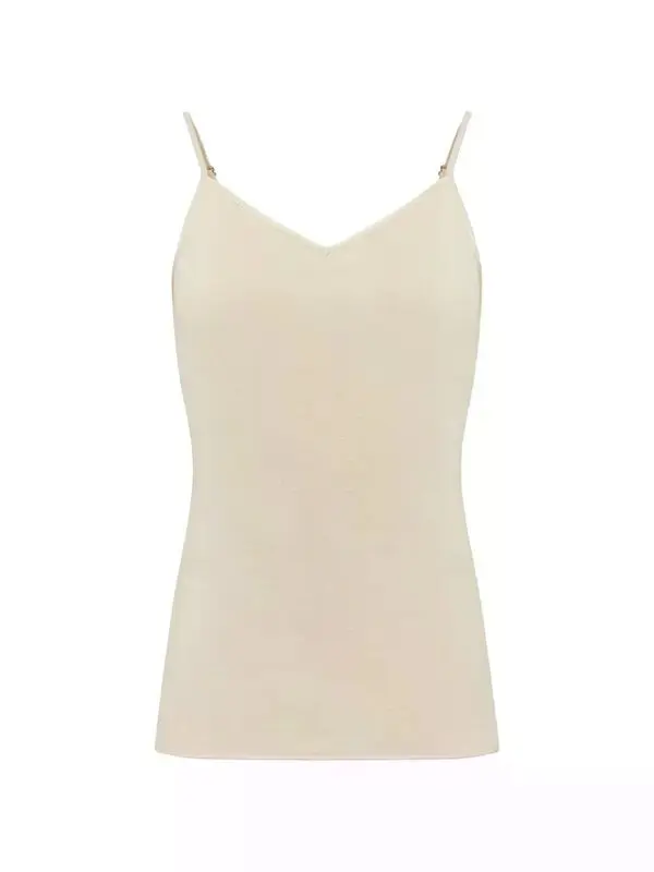 Hanro V-neck Spaghetti-strap Top - Neutrals