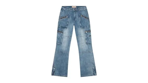 GODSPEED Double Pocket Flared Cargo Denim Jean