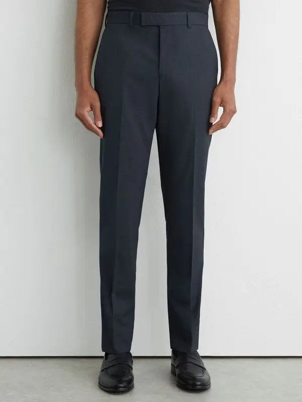 REISS Houndstooth Tailored-fit Suit Trousers