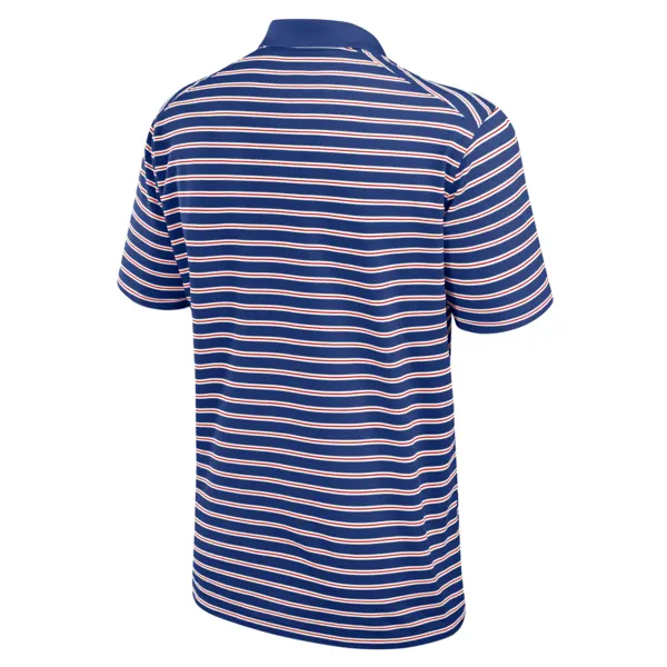 Nike Atlanta Braves Cooperstown Striped Victory Dri-fit Mlb Polo - Blue