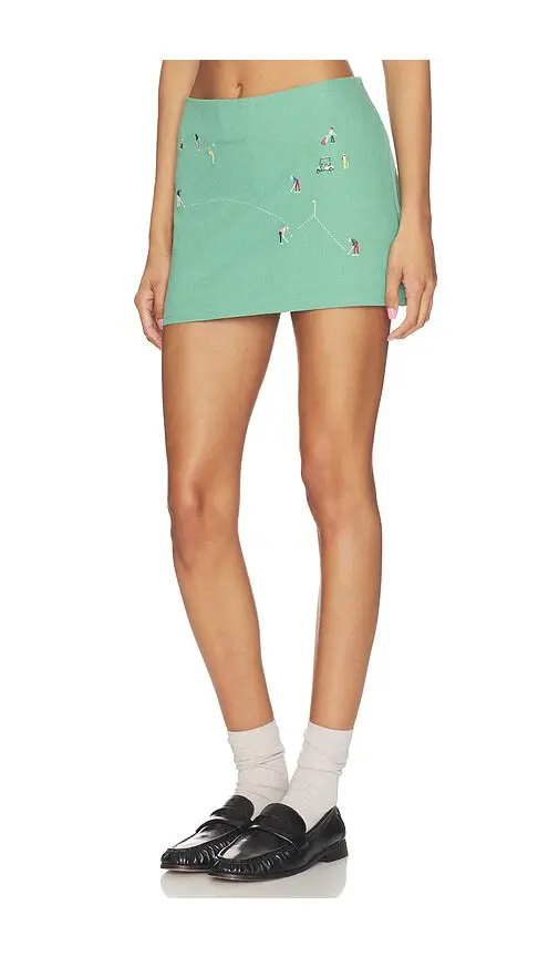 YELLOW THE LABEL Golf Scene Linen Skort