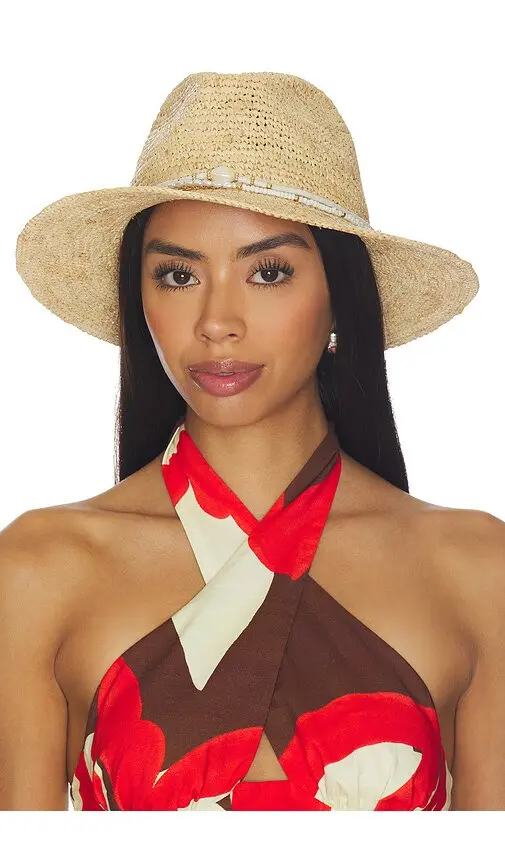 NIKKI BEACH Arielle Fedora Hat - Natural