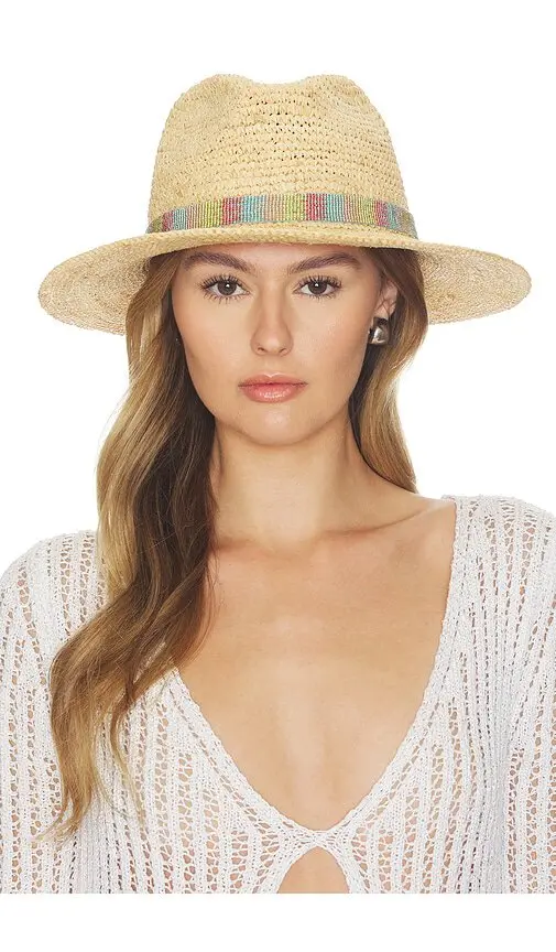 NIKKI BEACH Kelly Fedora Hat - Natural