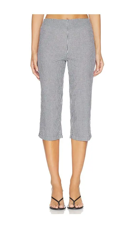 Tularosa Josie Capri Pants - Black & Ivory Gingham
