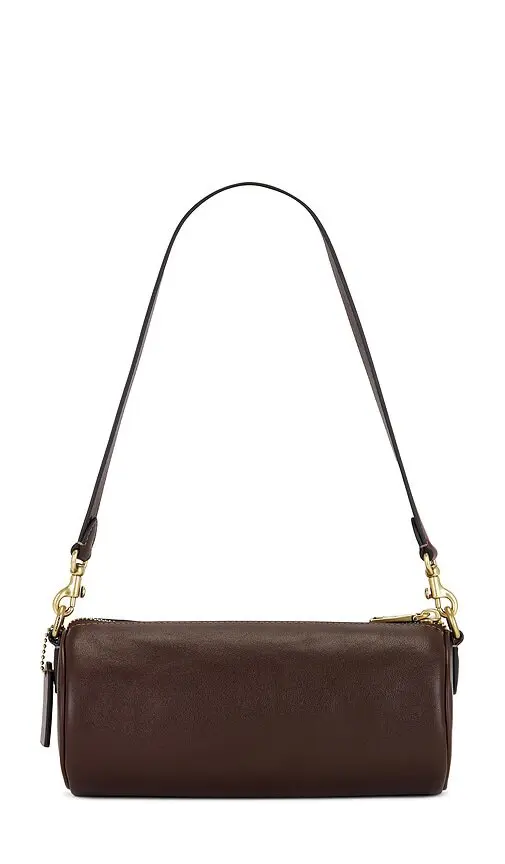 COACH Natural Grain Leather Barrel Bag - Maple