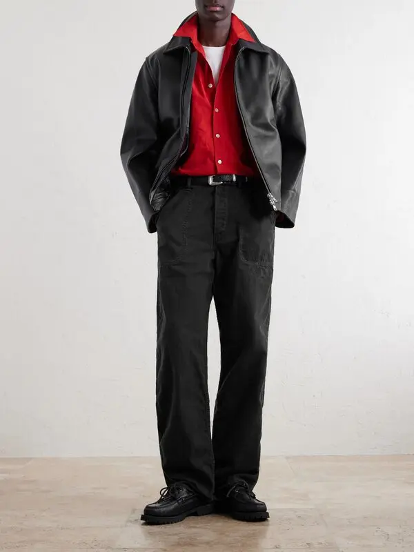 FULLCOUNT Herringbone Straight-leg Trousers