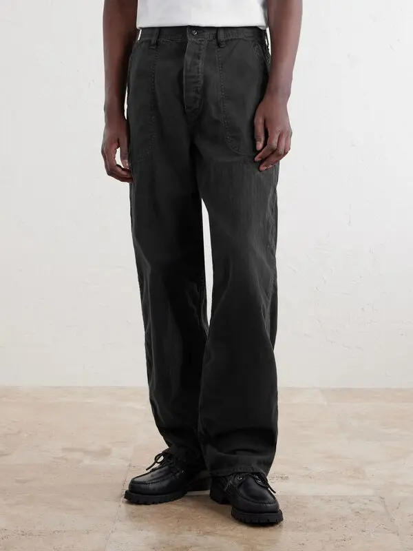 FULLCOUNT Herringbone Straight-leg Trousers