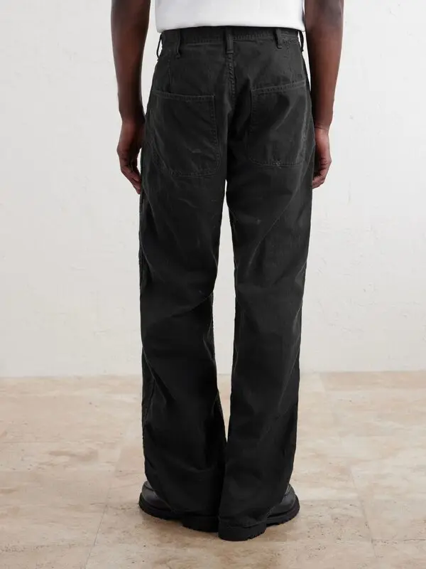 FULLCOUNT Herringbone Straight-leg Trousers