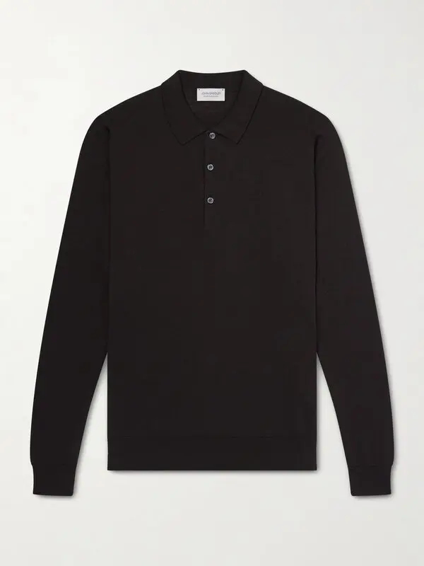 John Smedley Belper Slim-fit Merino Wool Polo Shirt - Brown