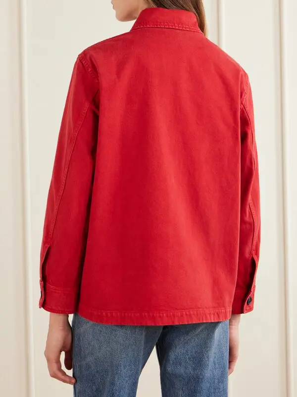 NILI LOTAN Leroy Denim Jacket - Red