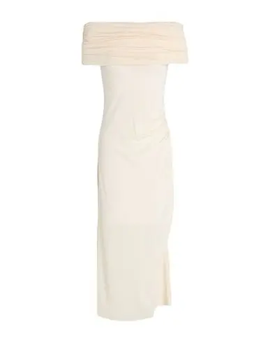 KAOS Maxi Dress Cream Size Acetate, Polyamide, Elastane - White