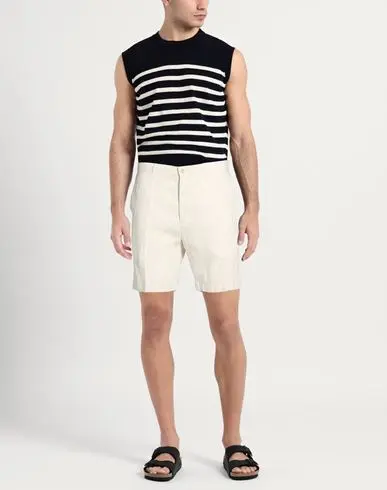 120% Lino Striped Linen Shorts - Sand