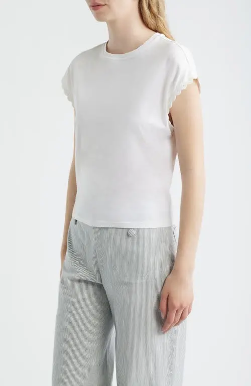 FRAME Crochet-trim Pima Cotton Muscle T-shirt