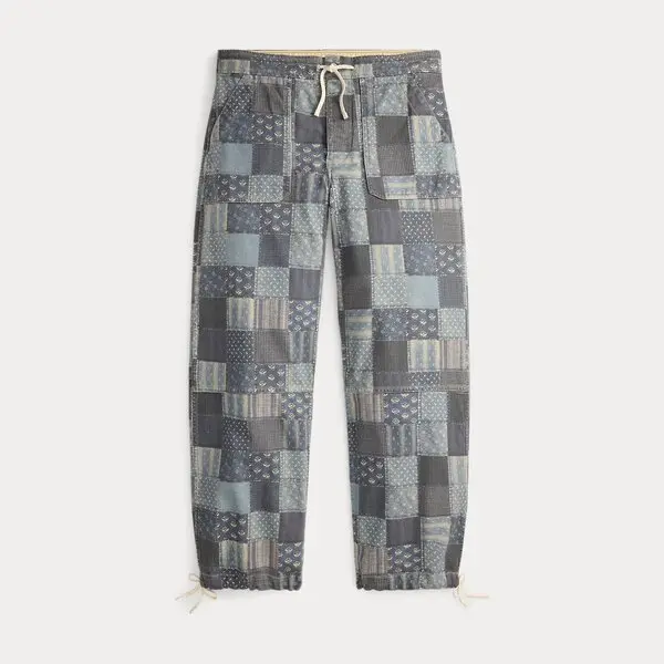 Ralph Lauren Patchwork-print Jersey Pant - Navy/multi