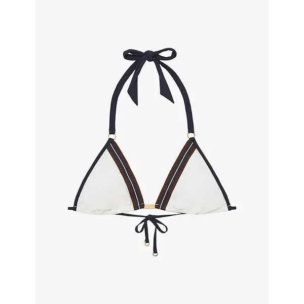 REISS Riva Triangle Bikini Top - Ivory