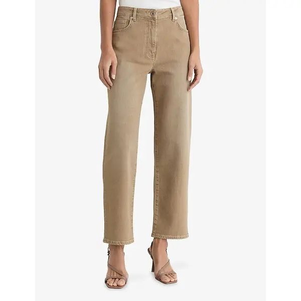 REISS Selin Straight-leg Mid-rise Denim Jeans