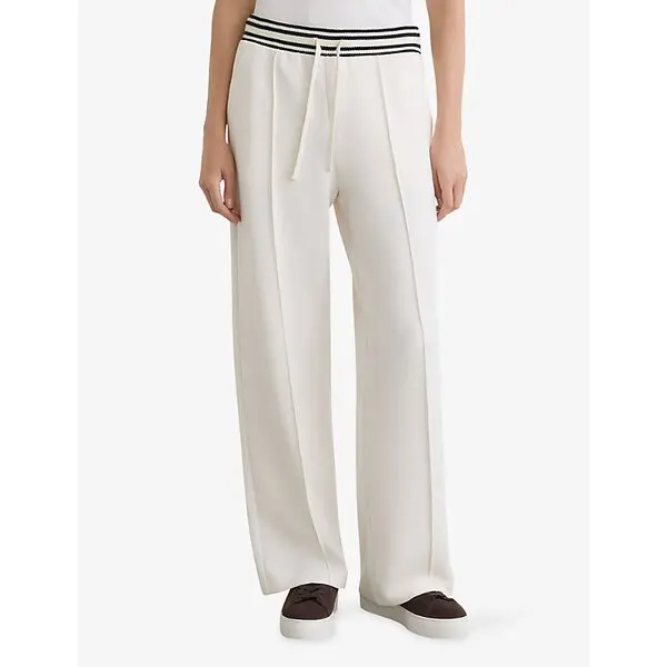 REISS Verity Straight-leg Jersey Jogging Bottoms