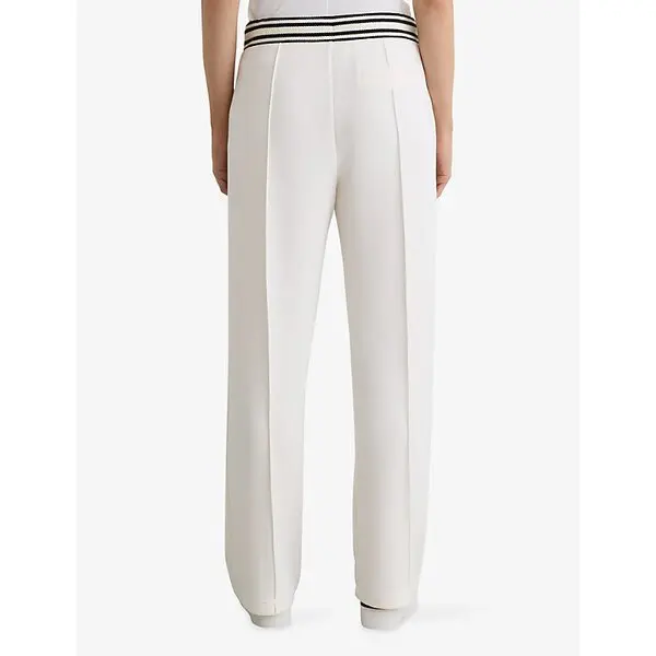 REISS Verity Straight-leg Jersey Jogging Bottoms